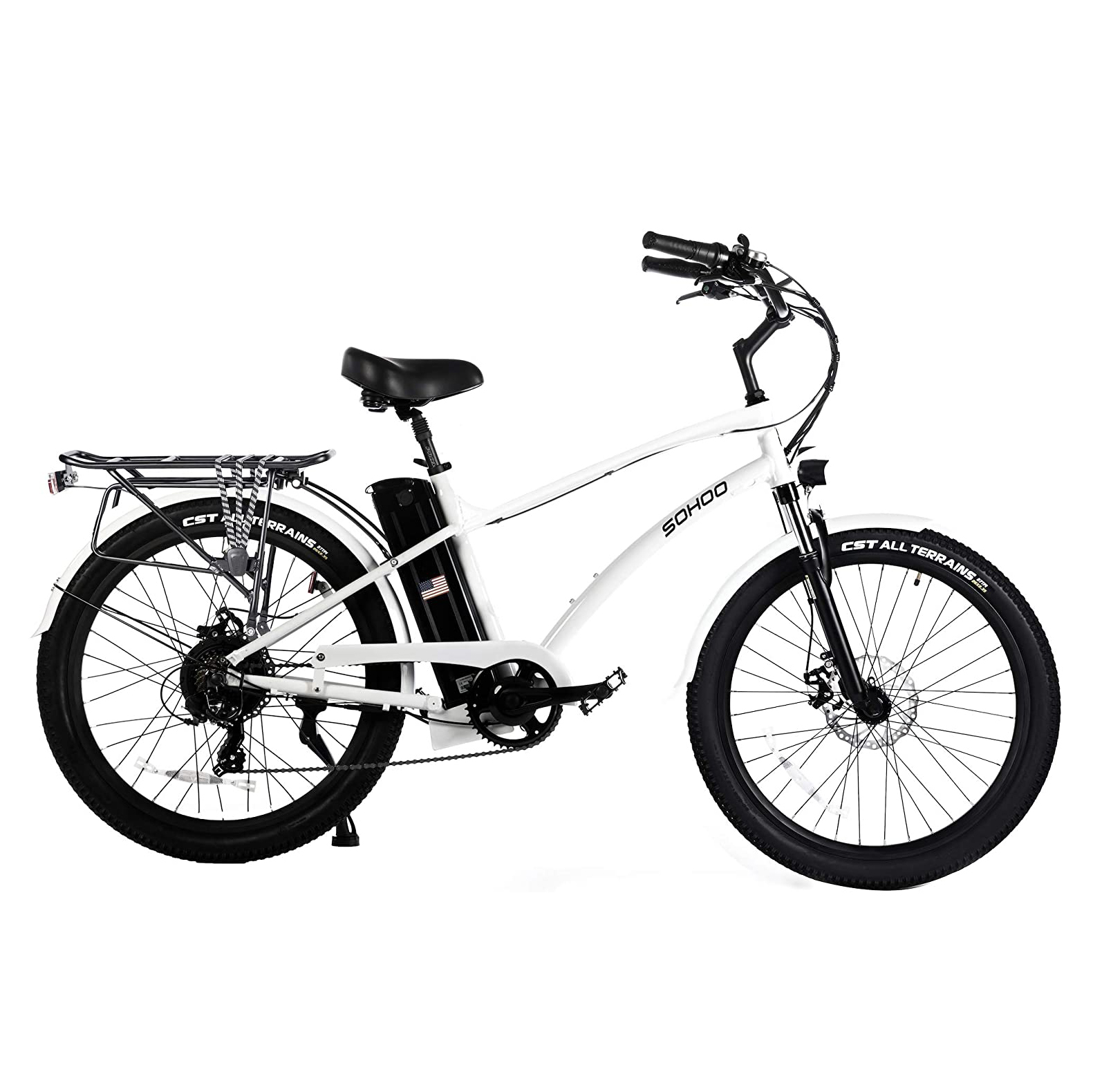 SOHOO 48V500W13Ah 26 Step Over Beach Cruiser Electric Bicycle